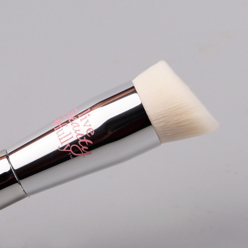 Professional Angled Flat Top Foundation Brush It Cosmetic Silver ...