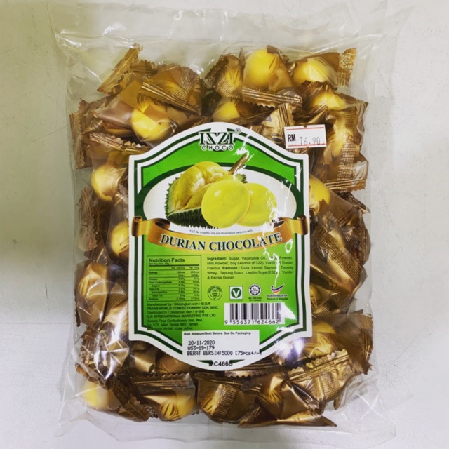 巧克力 IZZI Durian Chocolate/White chocolate/Tiramisu Chocolate/Milk ...