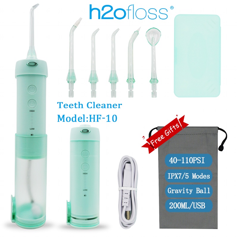 h2ofloss Cordless Water Dental Flosser 5 Modes Teeth Cleaner for Braces ...