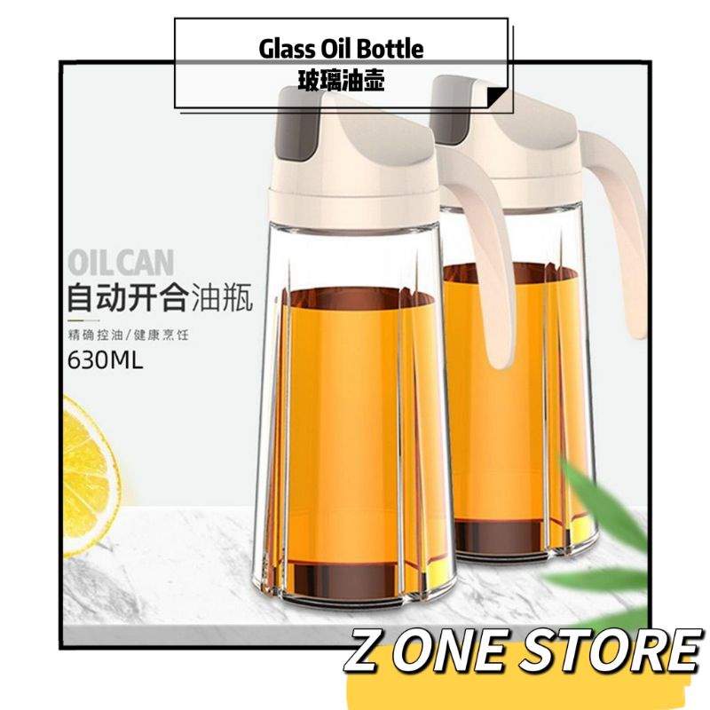 💥Ready Stock💥630mL Auto Flip Cap Oil Dispenser Bottle Leakproof Kitchen ...