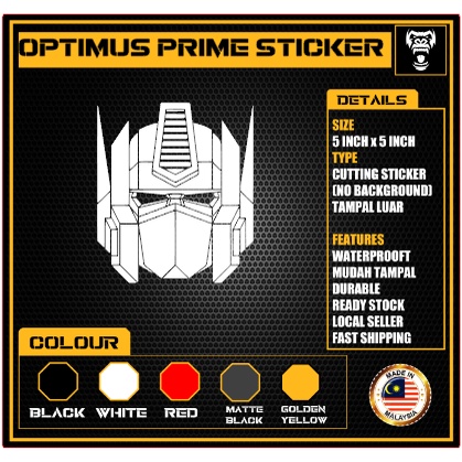 OPTIMUS PRIME STICKER. TRANSFOMER STICKER. AUTOBOT. BUMBLEBEE. CAR ...