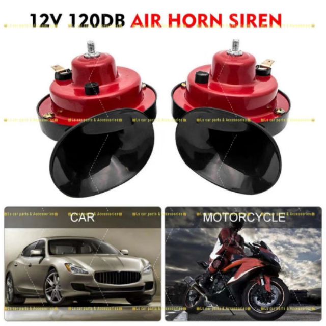 Car motor Racing Trumpet siren snail Horn sound speaker Type R Twin 12V ...