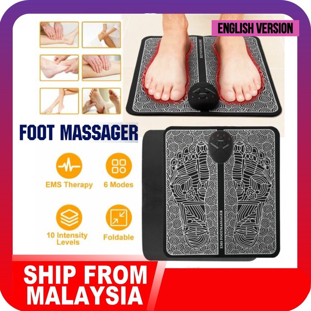 ~ship From Kl~ Electric Ems Foot Massage Pad Pengurut Kaki Ems Foot 0443