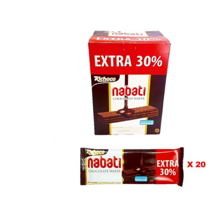 Nabati Wafer Extra 30% 18g x 20pcs (Richoco / Richeese / White Milk) | Shopee Malaysia