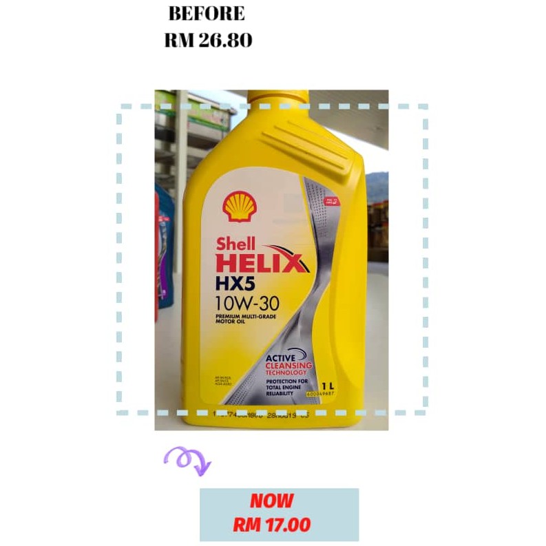 SHELL HELIX HX5 10W-30/ 1L | Shopee Malaysia
