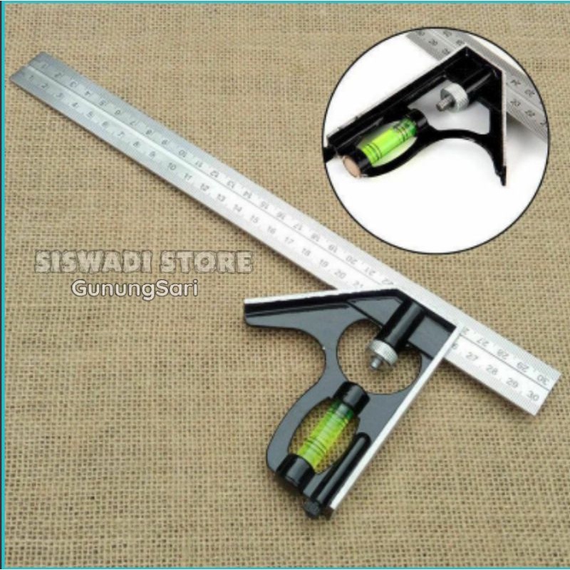SIKU Unique Unique Multifunctional Elbow Ruler 30cm mistar Thickness ...
