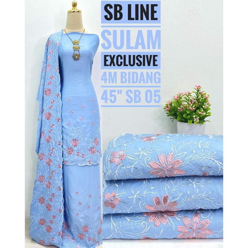 KAIN PASANG KAIN SB LINE SULAM KAIN SULAM EXCLUSIVE | Shopee Malaysia