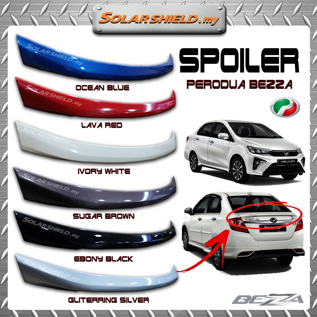 Perodua Bezza Rear ABS Spoiler With Paint | Shopee Malaysia