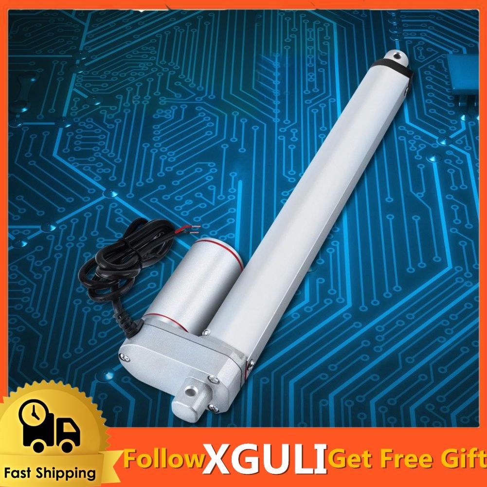 24V 250mm Stroke High Duty 750N Straight Line Electric Linear Actuator ...