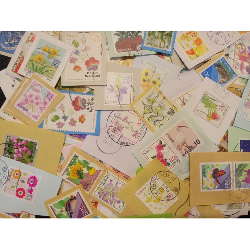 [ Japan Stamps ] 100 pcs All Different used Japan Postage Stamps Jepun ...