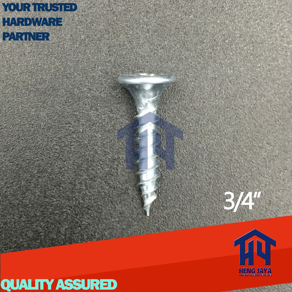 6# DRYWALL SCREW (+) - ZINC PLATED (1KG / BOX)/ SKRU TAJAM PUTIH UTK ...