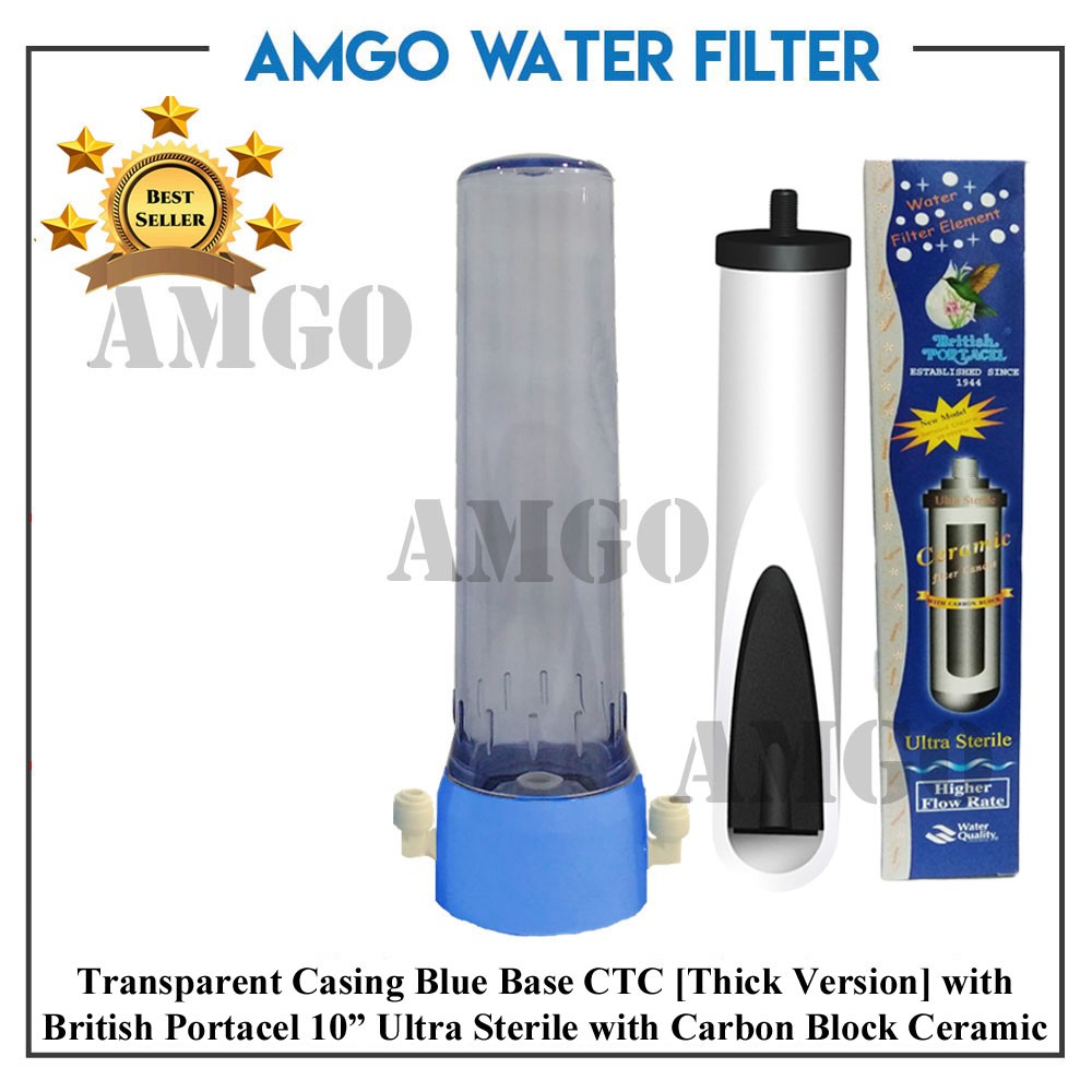 AMGO CTC Ceramic Water Filter Casing With British Portacel Ultra ...