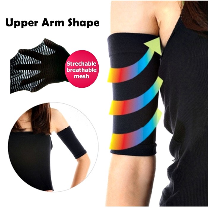 Upper Arm Slimming Shaper Slimmers Wrap Belts Elastic Arm Sleeves ...
