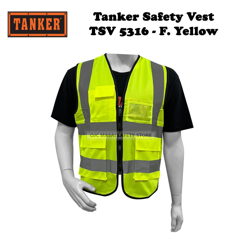 Tanker Safety Vest TSV5316 - Fluorescent Yellow | Shopee Malaysia