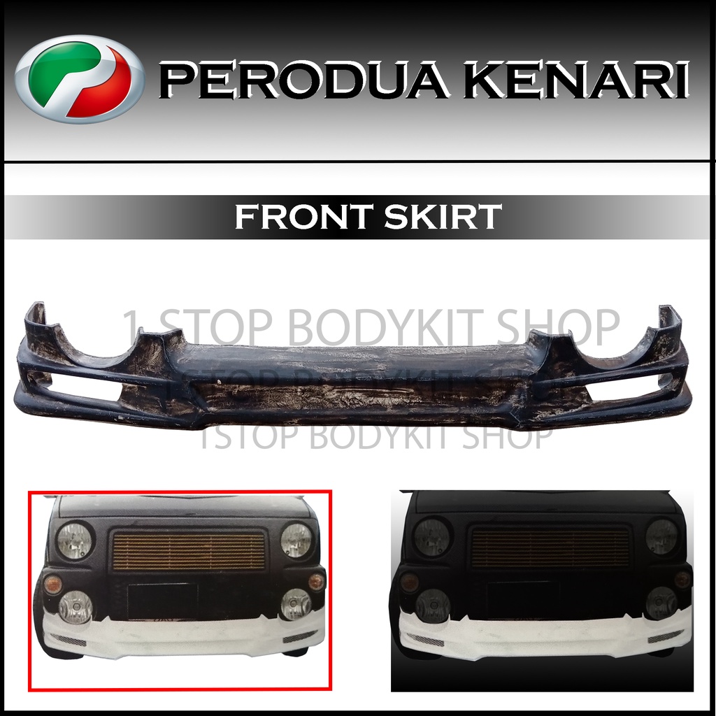 PERODUA KENARI FRONT SKIRT(RS-NRF)FOR RS BUMPER FIBER(FIBERGLASS)SKIRT ...