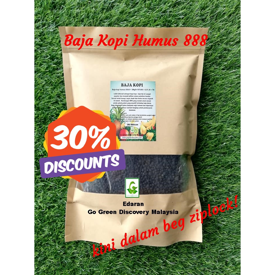 GO GREEN BAJA DAUN BAJA KOPI 8:8:8 1KG FERTILIZER BAJA HUMUS JEPUN ...