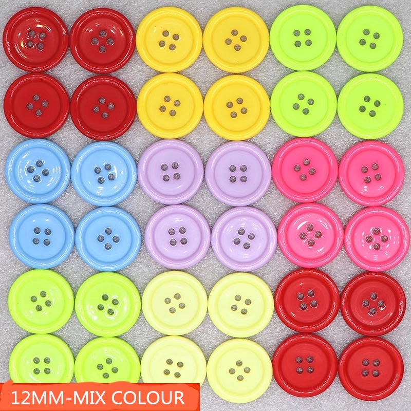 DIY MINI COLOURFUL BUTTONS/纽扣/BUTANG 12MM (MIX COLOUR) | Shopee Malaysia