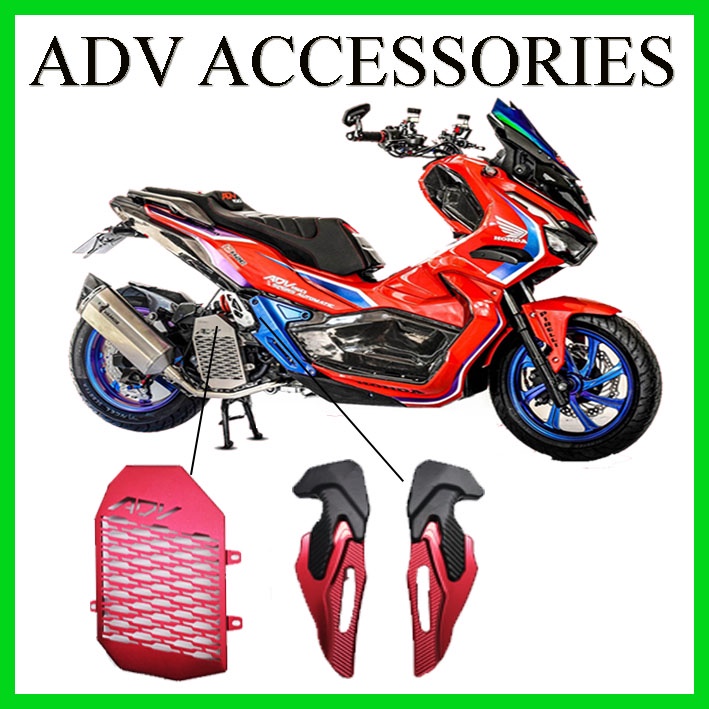 Honda ADV150 ACCESSORIES radiator covers and footrest | Shopee Malaysia