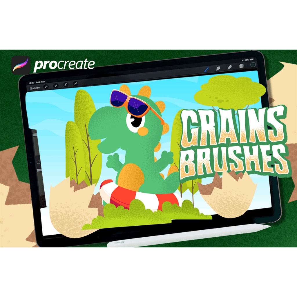 [P174] Procreate Grain Texture Brushes | Procreate Brushes | Procreate ...