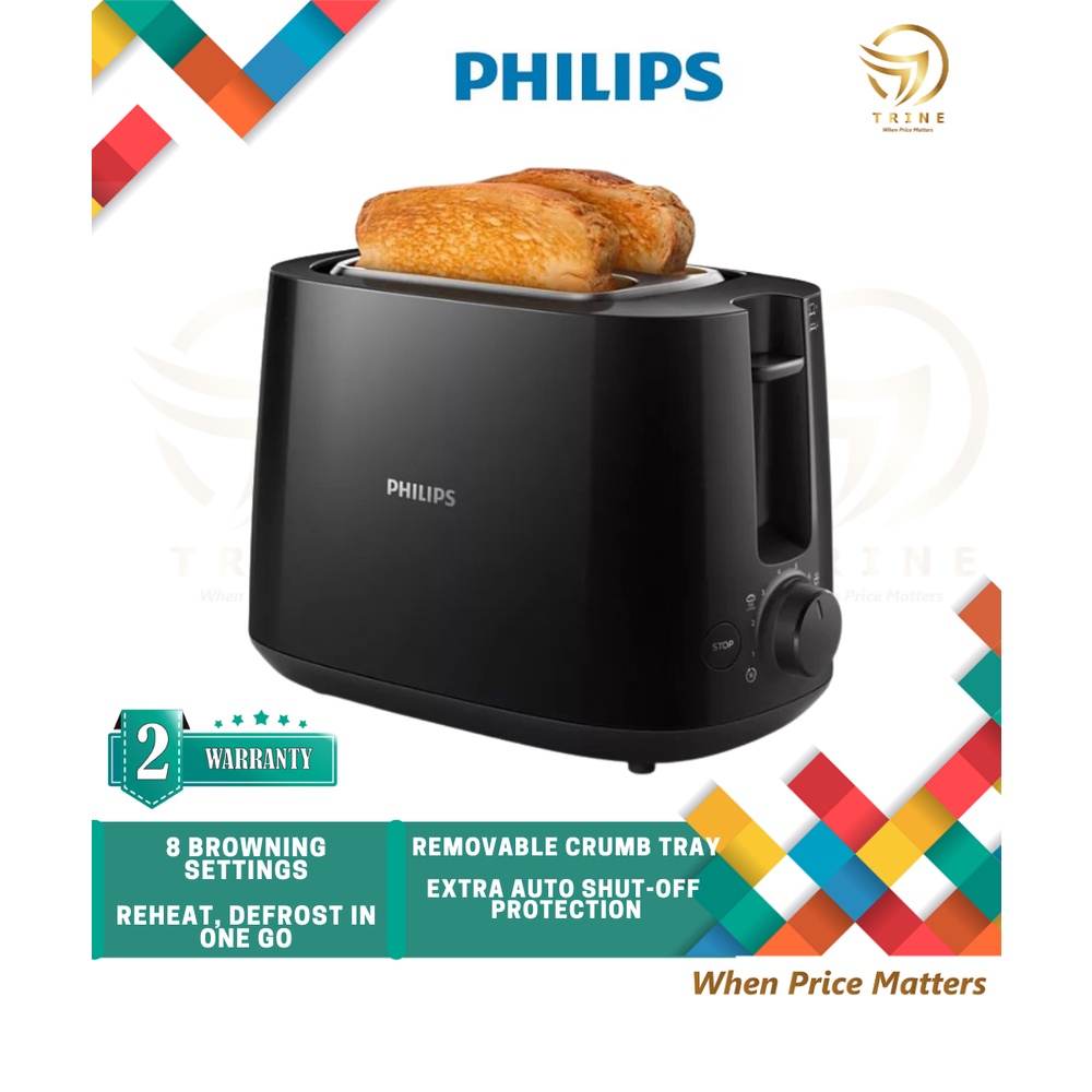 Philips Daily Collection Toaster 2 Slot HD2581 HD2581/91 | Shopee Malaysia