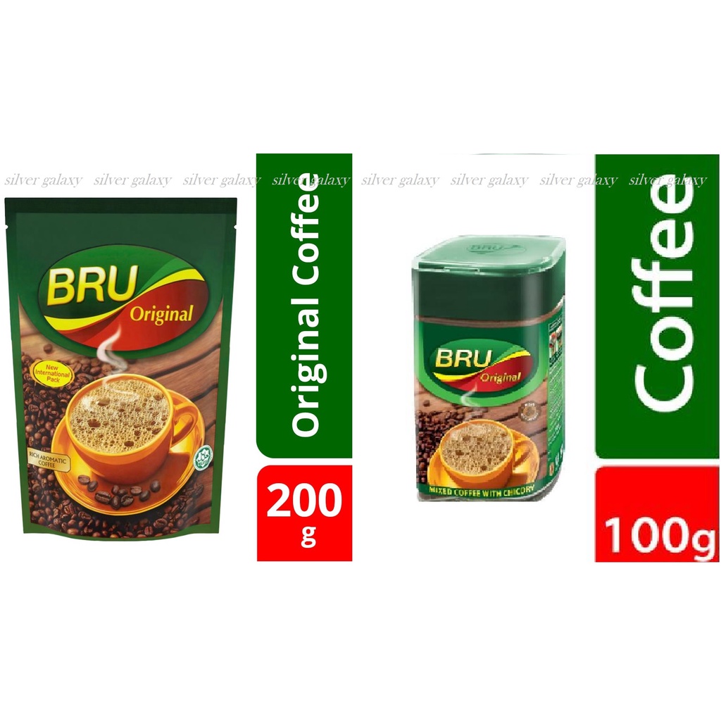 Expiry 04/2024 Bru Coffee Original 200g Refill Pack/50g /100g bottle ...