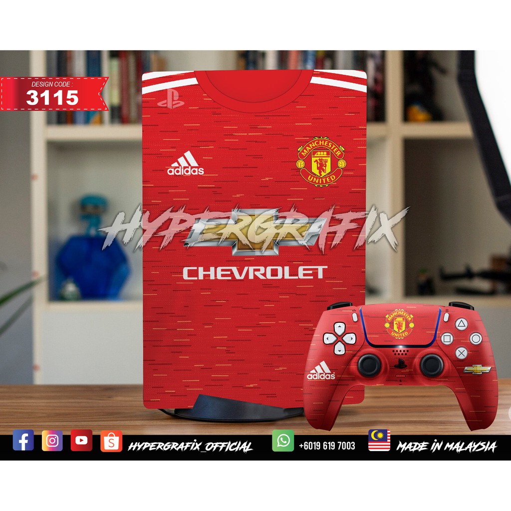 PS5 PLAYSTATION 5 STICKER SKIN DECAL MANCHESTER UNITED 3115 | Shopee ...