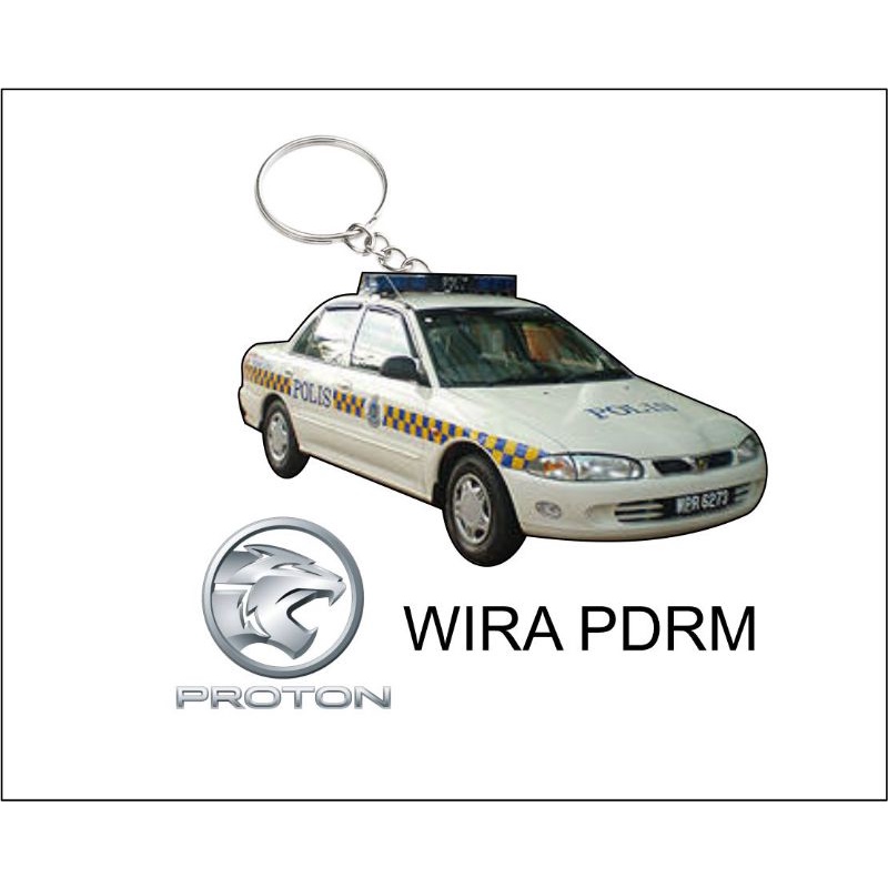 proton wira polis pdrm police car keychain 2d | Shopee Malaysia