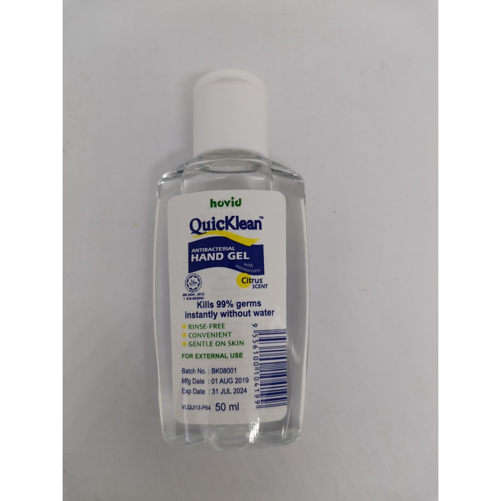 HOVID QUICKLEAN ANTIBACTERIAL HAND GEL | Shopee Malaysia