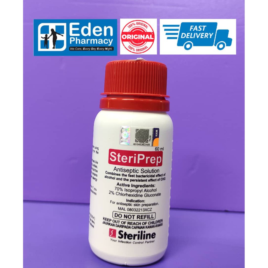 Steriline SteriPrep antiseptic solution ( 60ml ) ( Isopropyl alcohol ...