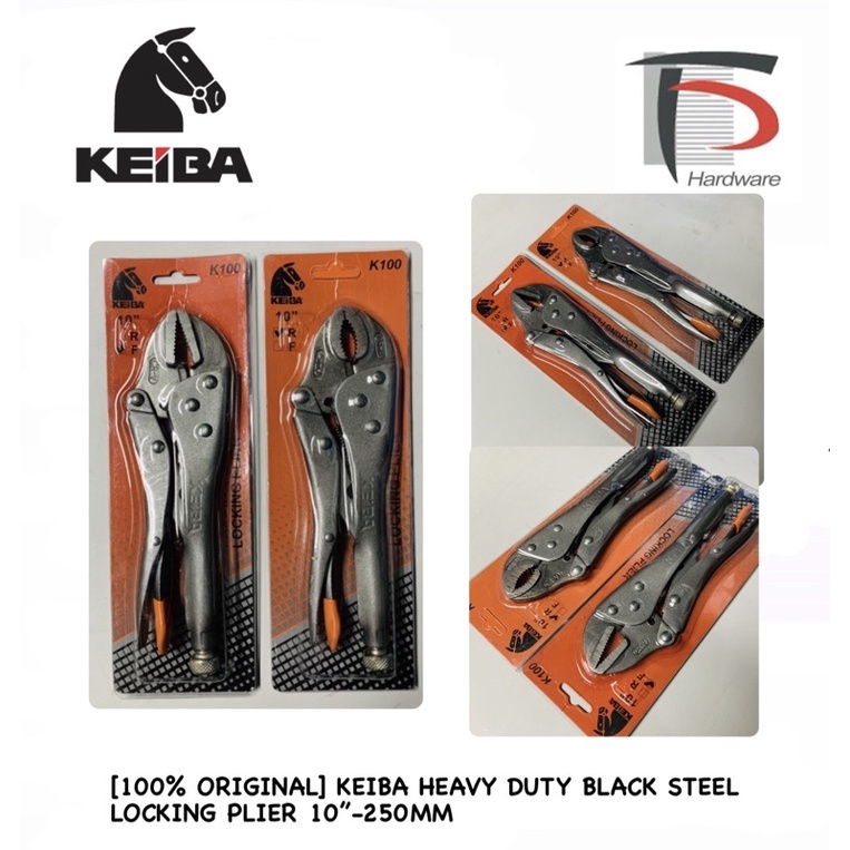 [100% ORIGINAL] KEIBA HEAVY DUTY BLACK STEEL LOCKING PLIER 10”-250MM ...
