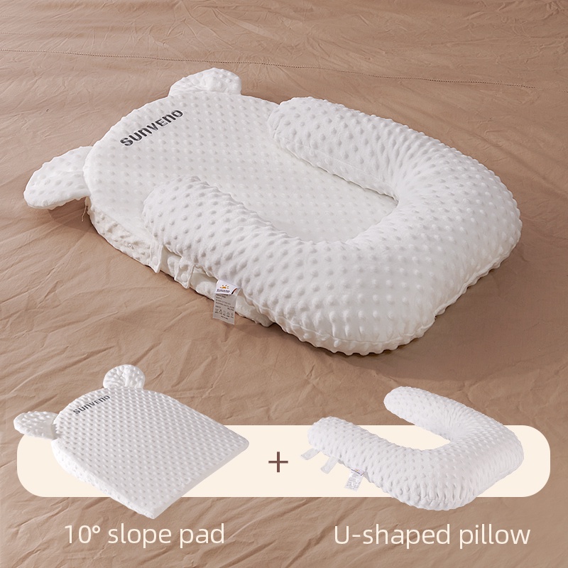 SUNVENO Portable Baby Anti-spill Milk Pillow, Newborn Baby Feeding ...