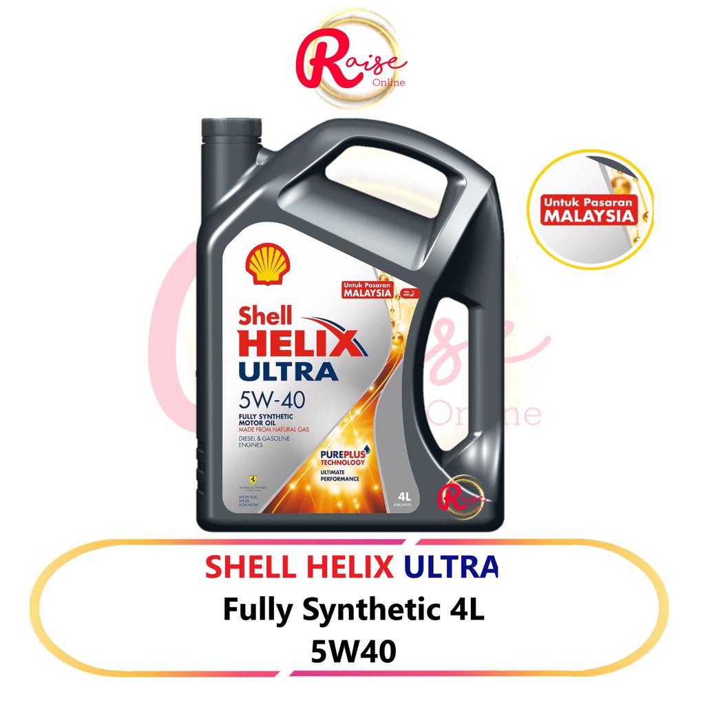 [Pasaran Malaysia] Shell 5w40 Ultra 4L Fully Synthetic Engine Oil ...