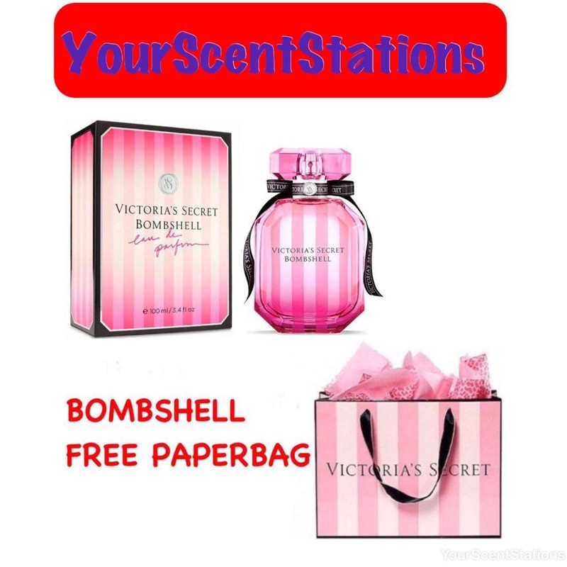 Original Victoria's Secret Bombshell Eau De Parfum 100ml (Free Paperbag ...