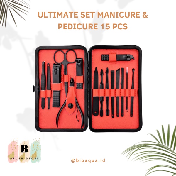 Ultimate Pedicure & Manicure Complete Set 15 in 1 Complete Nail Clipper ...
