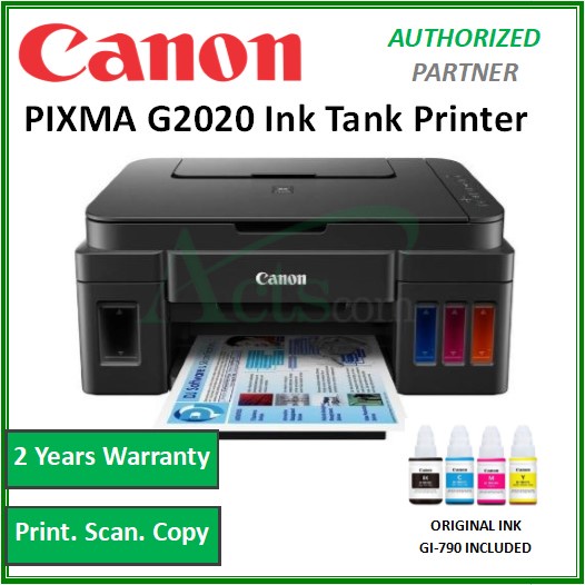 Canon Pixma G2020 All-In-One Refillable Ink Tank Printer ( Print, Scan ...