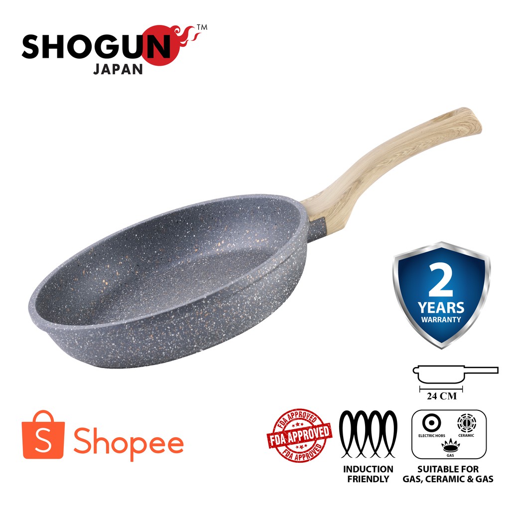 Shogun Granite Plus 24 x 5.5cm Non-stick Frypan, 1.88L (IH) | Shopee ...