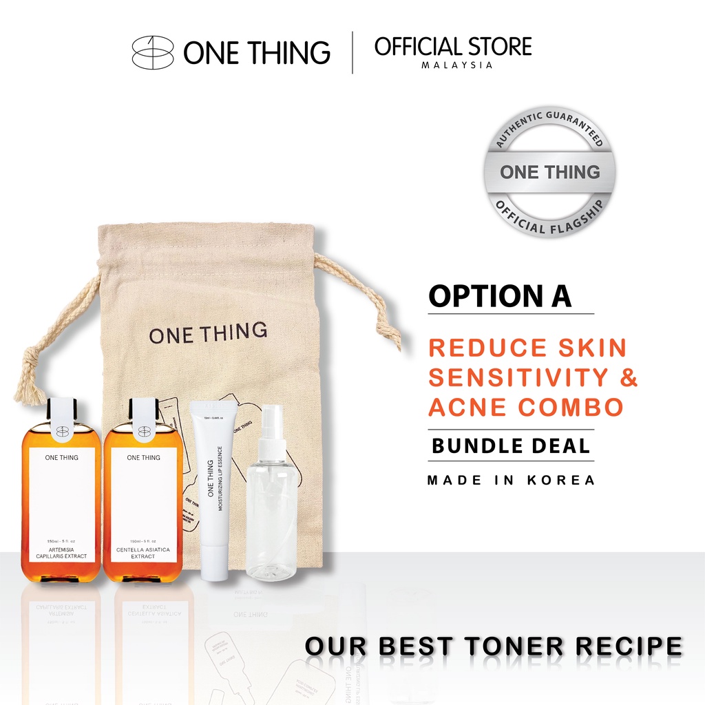 One Thing 4 PCS Paket Skincare With 2 Set Toners Lip Essence Mist ...