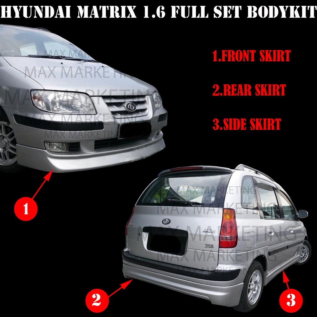 HYUNDAI MATRIX 1.6 FULL SET BODYKIT (PU) SKIRT LIP BODYKIT (FRONT SKIRT ...