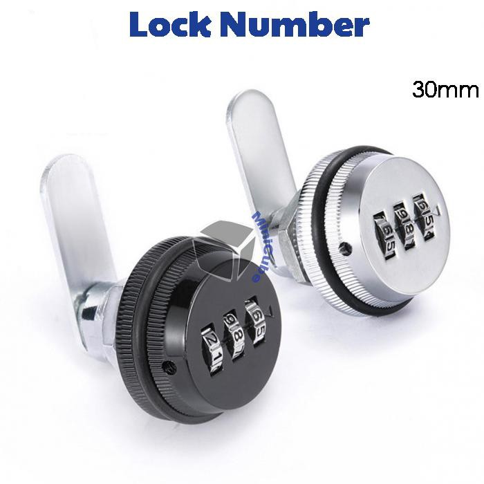 30mm 3 Digit Alloy Number Combination Cam Lock Locker Keyless | Shopee ...