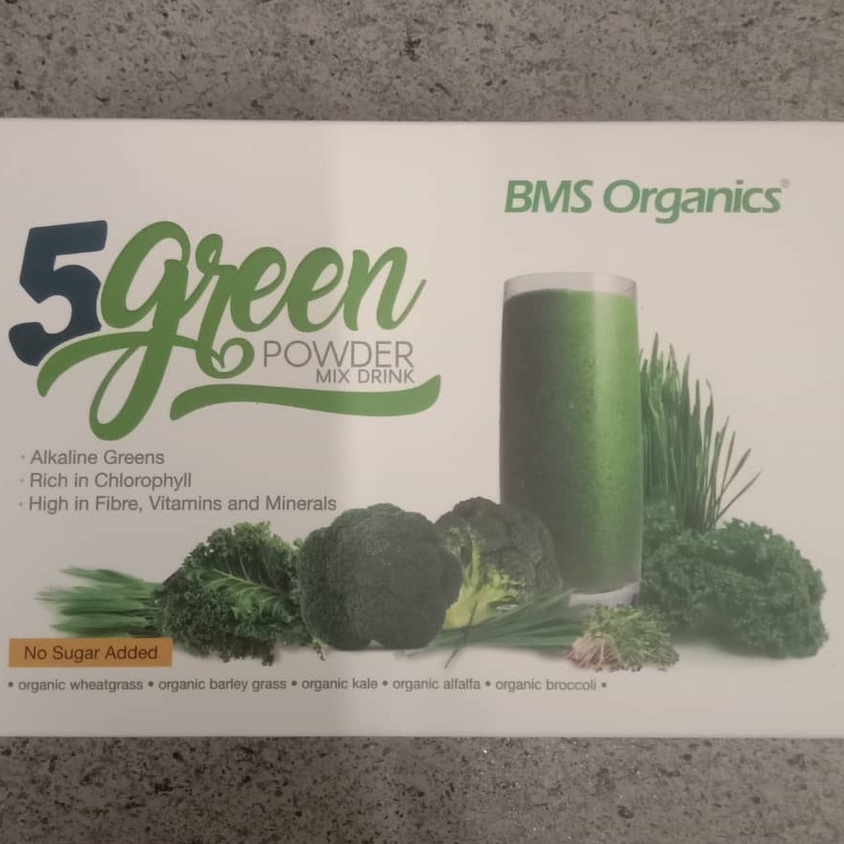 BMS ORGANICS 5 GREEN POWDER MIX DRINK ( SACHETS ) - exp : SEP 2024 ...