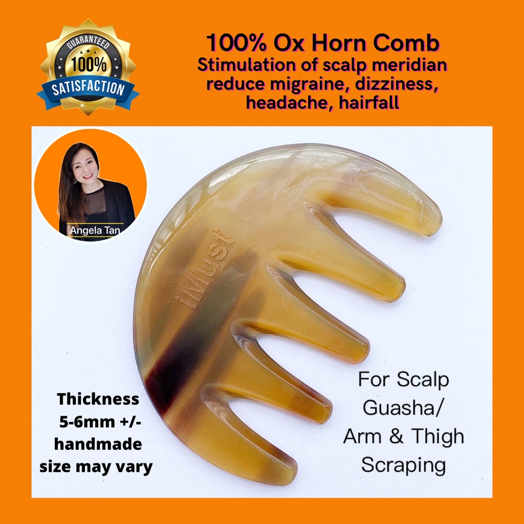 iMust Gua Sha 100% Tanduk Kerbau Urut Guasha Ox Horn Comb Face & Body ...