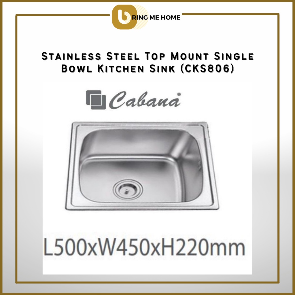 CABANA CKS806 Sinki Stainless Steel Sink Top Mount Sink Kitchen Sink ...