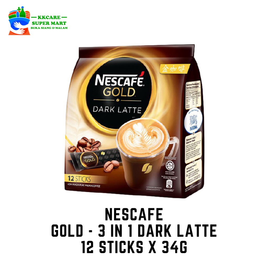 Nescafe - Gold 3 IN 1 Dark Latte (12 Sticks x 34g) | Shopee Malaysia