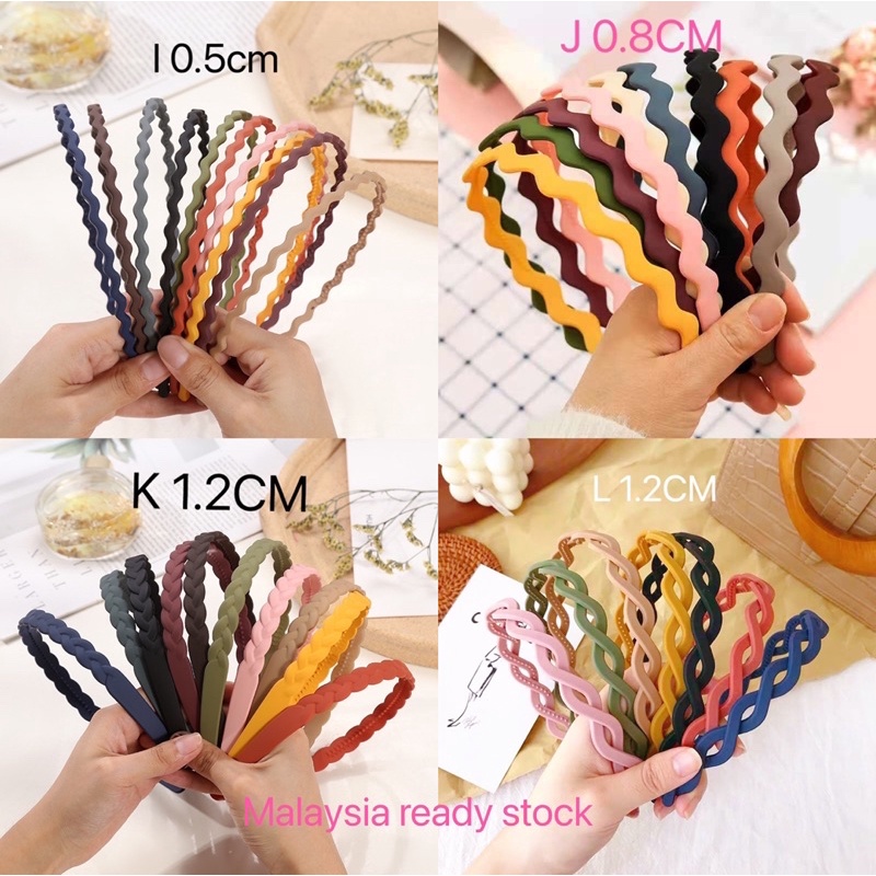 ready stock Malaysia matte color simple hair hand head band cekak ...