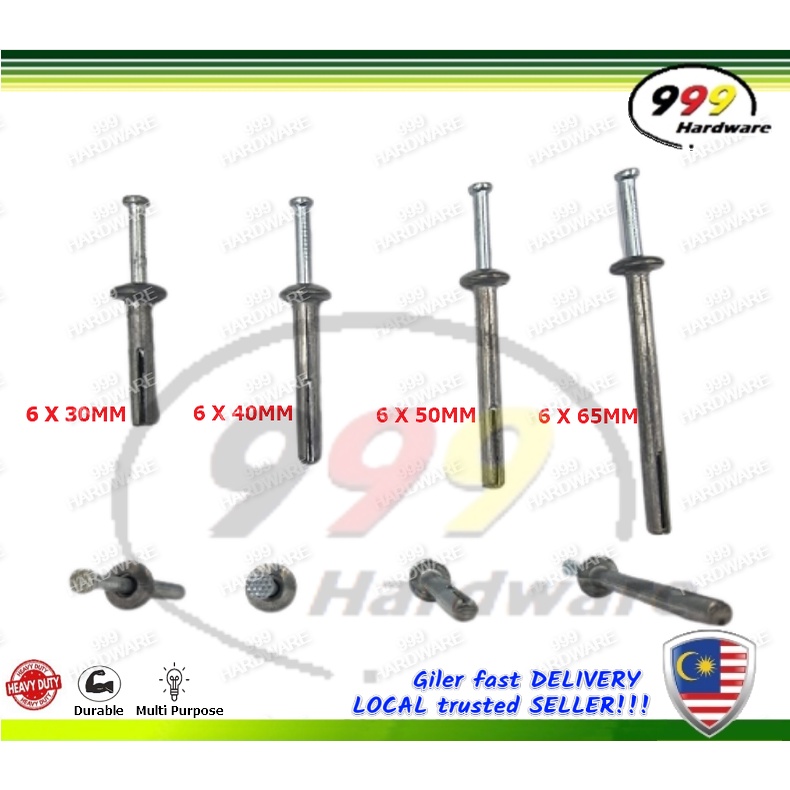 999 ACE ZINC ALLOY HAMMER DRIVE ANCHOR 钢种钉 [LOOSE] / HAMMERING WALL ...