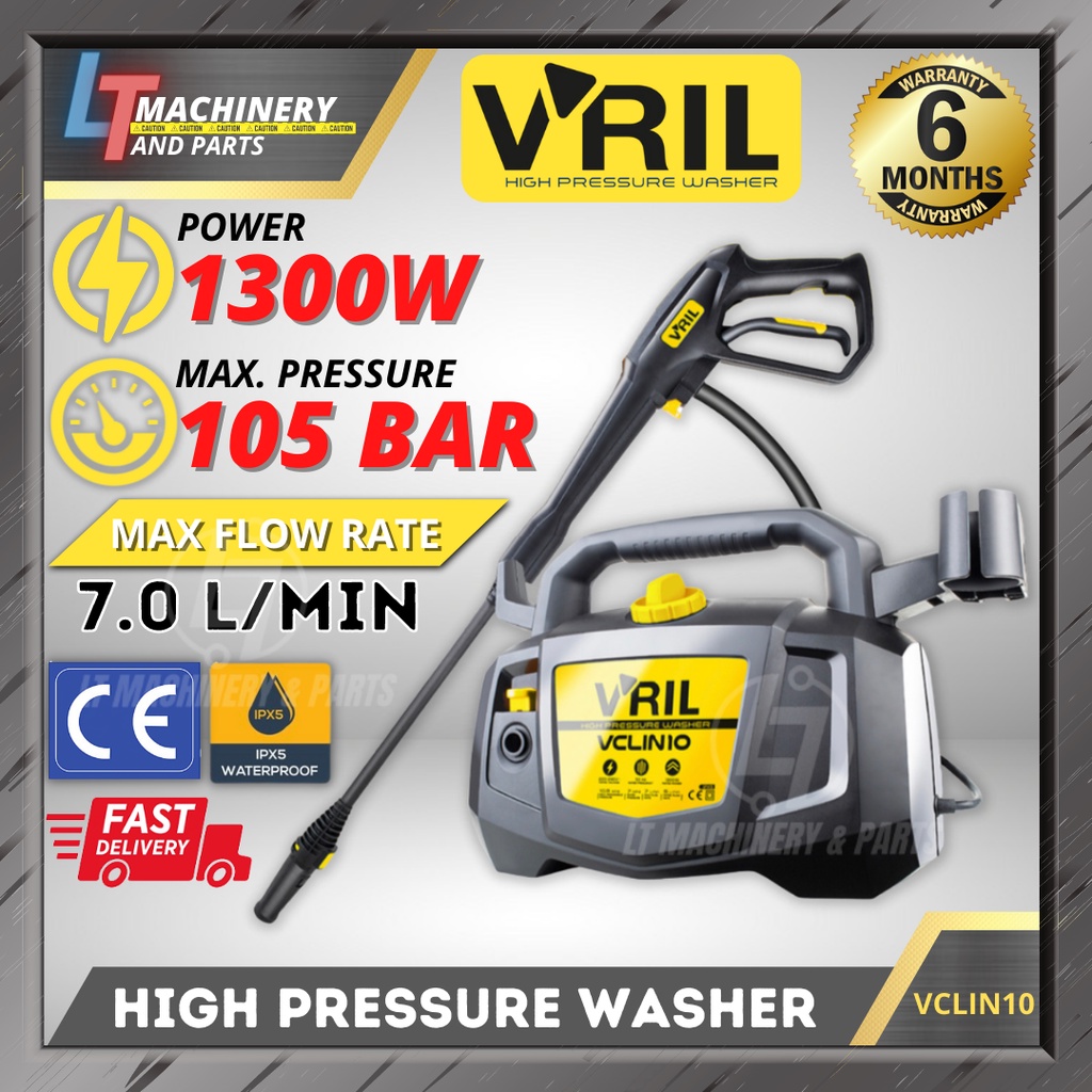VRIL VCLIN10 Waterjet High Pressure Cleaner Water Jet Mesin Cuci Kereta ...