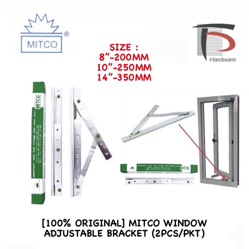 [100% ORIGINAL] MITCO WINDOW OPENER ADJUSTABLE BRACKET (2PCS/PKT) | Shopee Malaysia