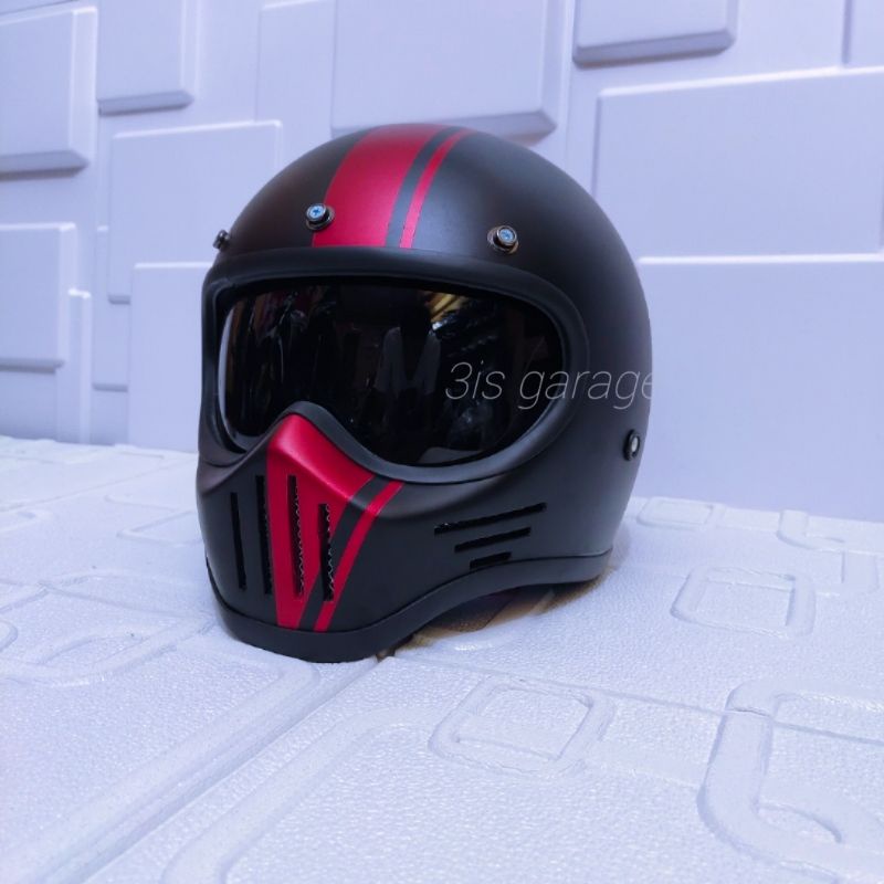 Custom SIMPSON Helmet M30 CLASSIC FULL FACE VINTAGE | Shopee Malaysia