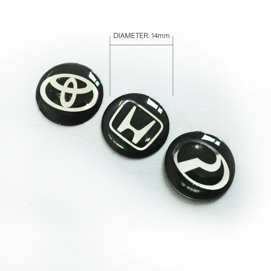 2 Keping Pelekat Logo Kereta - Bulat / 2 pc Car Logo - Button Sticker ...