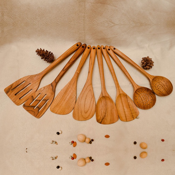 KAYU Al- PEHUTANI TEAK WOOD SPATULA & SKIMMER - Sutil Halona | Shopee ...
